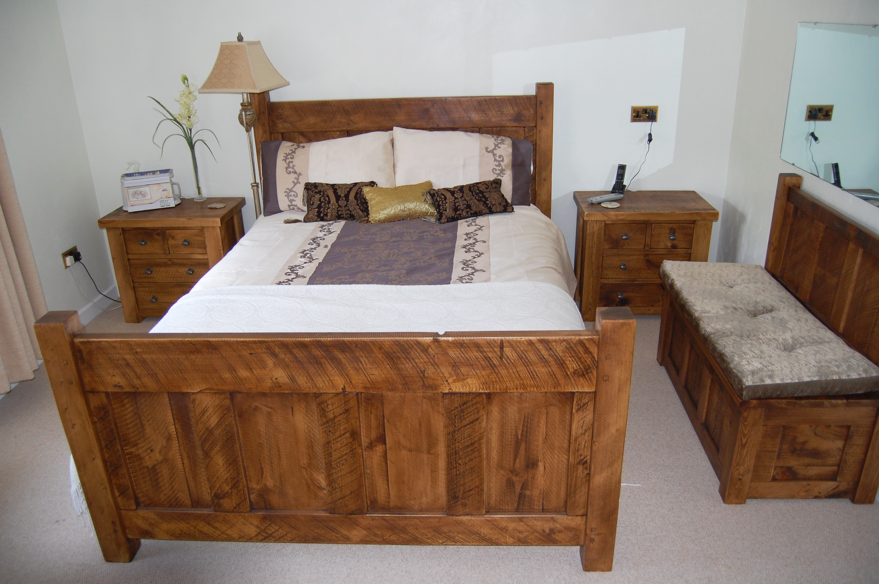 Wood panel bed store